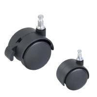 China Nylon 1.5 Inch Caster Wheel , 40lbs Capacity Twin Wheel Swivel Caster for sale