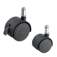 China Nylon 1.5 Inch Caster Wheel , 40lbs Capacity Twin Wheel Swivel Caster for sale