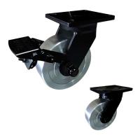 China Forged Steel 10 Inch Heavy Duty Caster Wheels 6600lbs Loading With Brake for sale