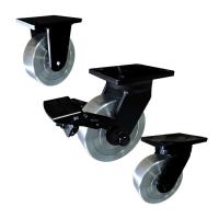 China Forged Steel 10 Inch Heavy Duty Caster Wheels 6600lbs Loading With Brake for sale