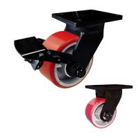 China 3inch Width 3300lbs Capacity Super Heavy Duty Casters Polyurethane for sale