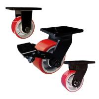 China 3inch Width 3300lbs Capacity Super Heavy Duty Casters Polyurethane for sale