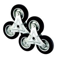 China 286lbs Loading Stair Climbing Trolley Wheels , 160mm Three Wheel Caster for sale