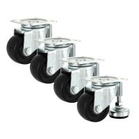 China 350kg Loading PA 3 Inch Heavy Duty Swivel Casters With Feet Cups for sale