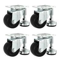 China 350kg Loading PA 3 Inch Heavy Duty Swivel Casters With Feet Cups for sale