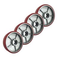 China 200x50mm 2200lbs Loading Polyurethane Casters For Pallet Truck for sale