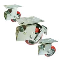 China 8inch Heavy Duty Spring Loaded Casters , 770lbs Loading Heavy Duty Polyurethane Casters for sale
