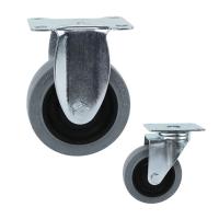 China 198lbs Capacity 100mm Caster Wheel , TPR Swivel Trolley Wheels for sale