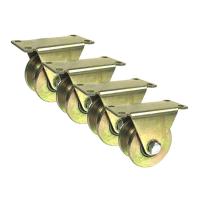 China 330lbs Loading 50mm Industrial Metal Wheels H Groove for sale