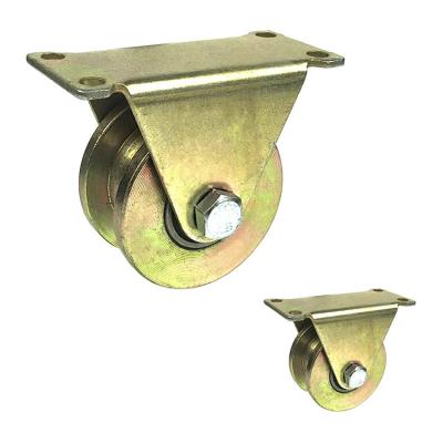 China 330lbs Loading 50mm Industrial Metal Wheels H Groove for sale