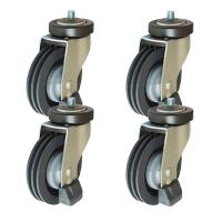 China 70kg Loading 4 Inch Shopping Cart Wheels PU 100mm for sale