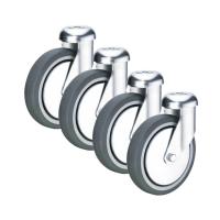 China 198lbs Loading 5inch TPR Trolley Wheels Heavy Duty With Steel Dust Cover for sale