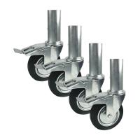 China 160mm 120kg Capacity Scaffolding Wheel Heavy Duty With Double Brake for sale