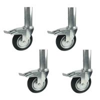 China 160mm 120kg Capacity Scaffolding Wheel Heavy Duty With Double Brake for sale