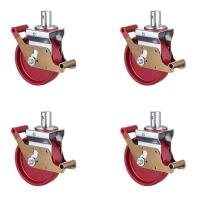 China 125mm Scaffolding Caster Wheels , 1320lb Capacity Mobile Scaffold Wheels for sale