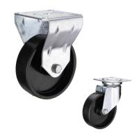 China Black 60kg Loading 80mm Industrial Casters For Trolley for sale