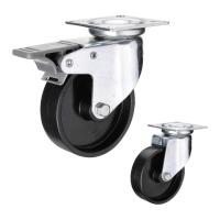 China Black 60kg Loading 80mm Industrial Casters For Trolley for sale
