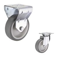 China TPR 100mm 70kg Loading Rubber Casters With Double Brake for sale