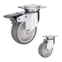 China TPR 100mm 70kg Loading Rubber Casters With Double Brake for sale