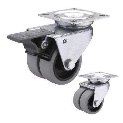 China 3inch TPR Rubber Casters for sale
