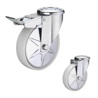 China Dustproof 6 Inch 660lbs Loading Industrial Casters With Steel Cover for sale