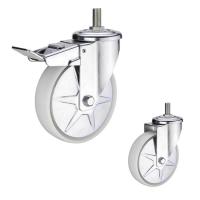 China Dustproof 6 Inch 660lbs Loading Industrial Casters With Steel Cover for sale