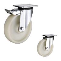 China 660lbs Capacity 4inch Nylon Casters With Swivel Top Plate for sale