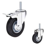 China 352lbs Capacity Solid Rubber Casters for sale