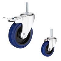 China ISO9001 242lbs Capacity 6 Inch Rubber Caster Wheels for sale