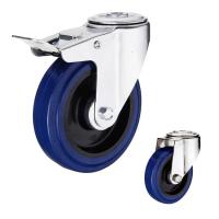 China ISO9001 242lbs Capacity 6 Inch Rubber Caster Wheels for sale