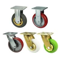 China 8inch Heavy Duty Caster Wheel , TPR Heavy Duty Plate Casters for sale