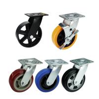 China 8inch Heavy Duty Caster Wheel , TPR Heavy Duty Plate Casters for sale