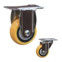 China 176lbs 75mm Yellow SS Heavy Duty Trolley Wheels Caster Wheels For Food Trolleys for sale