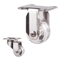 China Clear PC Light Duty Swivel 40mm 66lbs Stainless Steel Casters for sale
