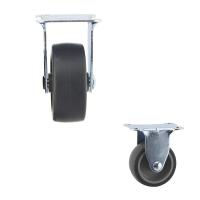 China 2'' Gray TPR Wheel Light Duty Casters Fixed Rigid One Direction for sale