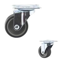 China Swivel Rubber Light Duty Casters 66lbs Single Wheel Capacity for sale