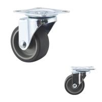 China Swivel Rubber Light Duty Casters 66lbs Single Wheel Capacity for sale