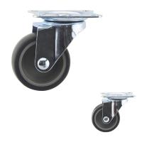 China Swivel Rubber Light Duty Casters 66lbs Single Wheel Capacity for sale
