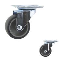 China Swivel Rubber Light Duty Casters 66lbs Single Wheel Capacity for sale