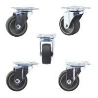 China Swivel Rubber Light Duty Casters 66lbs Single Wheel Capacity for sale