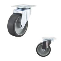 China 3 Inch 110lbs Gray TPR Swivel Plate Light Duty Casters For Chair for sale