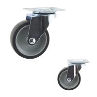 China 3 Inch 110lbs Gray TPR Swivel Plate Light Duty Casters For Chair for sale