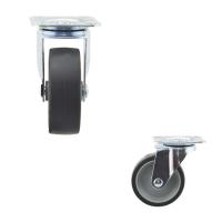 China 3 Inch 110lbs Gray TPR Swivel Plate Light Duty Casters For Chair for sale