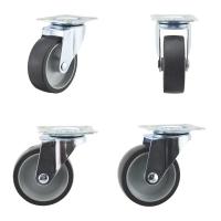 China 3 Inch 110lbs Gray TPR Swivel Plate Light Duty Casters For Chair for sale