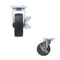 China Thermoplastic Rubber Wheel Light Duty Casters 50kg Load Capacity for sale