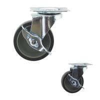 China Thermoplastic Rubber Wheel Light Duty Casters 50kg Load Capacity for sale