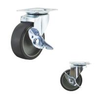 China Thermoplastic Rubber Wheel Light Duty Casters 50kg Load Capacity for sale