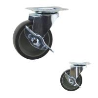 China Thermoplastic Rubber Wheel Light Duty Casters 50kg Load Capacity for sale