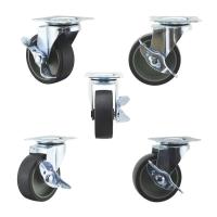 China Thermoplastic Rubber Wheel Light Duty Casters 50kg Load Capacity for sale