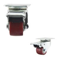 China 40mm 110lbs Plate Swivel Double Brake Light Duty Casters for sale